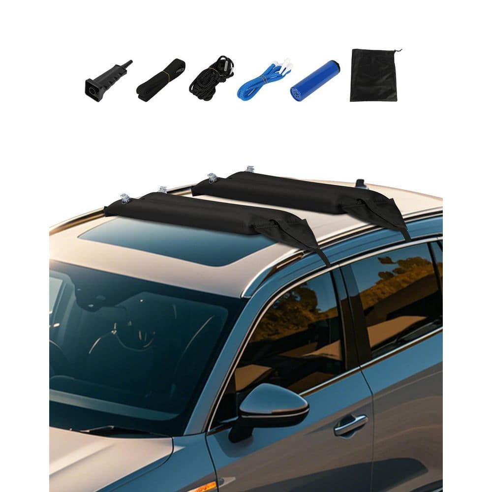 VEVOR Inflatable Soft Roof Rack Bars, 37.6 in. Universal Car Roof Rack ...
