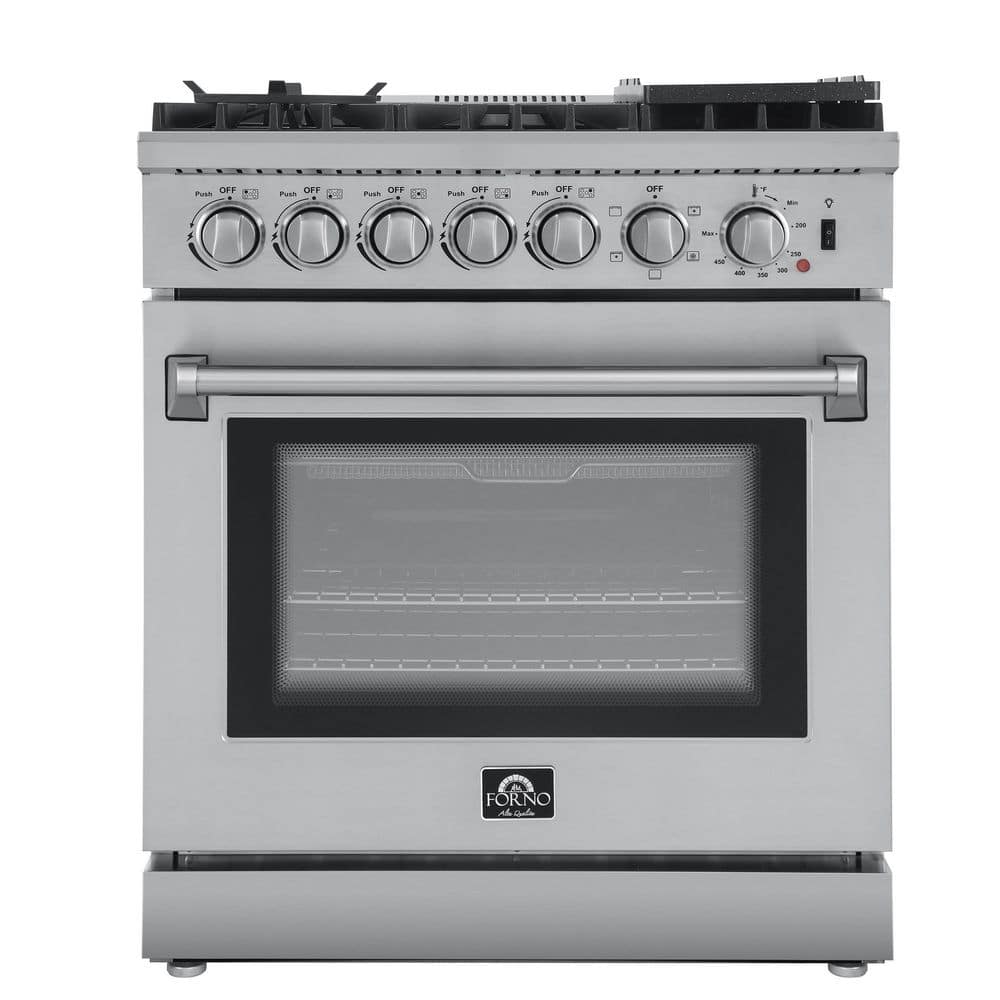Forno Lazio 30 in. 5-Burner Dual Fuel Range with Gas Stove and Electric ...