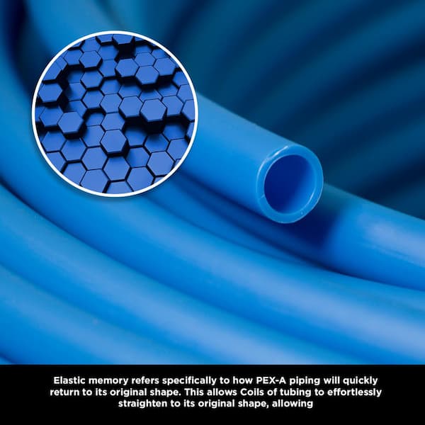 PLUMBFLEX 1 in. x 500 ft. Blue Polyethylene Tubing PEX A Non-Barrier ...