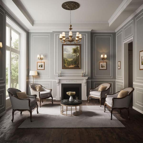 Royal Mouldings 5165 1 in. x 1 in. x 8 ft. PVC Composite White Colonial ...