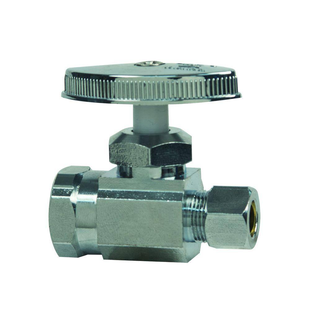 Everbilt 1/2 in. FIP x 3/8 in. O.D. Compression Brass Multi-Turn ...