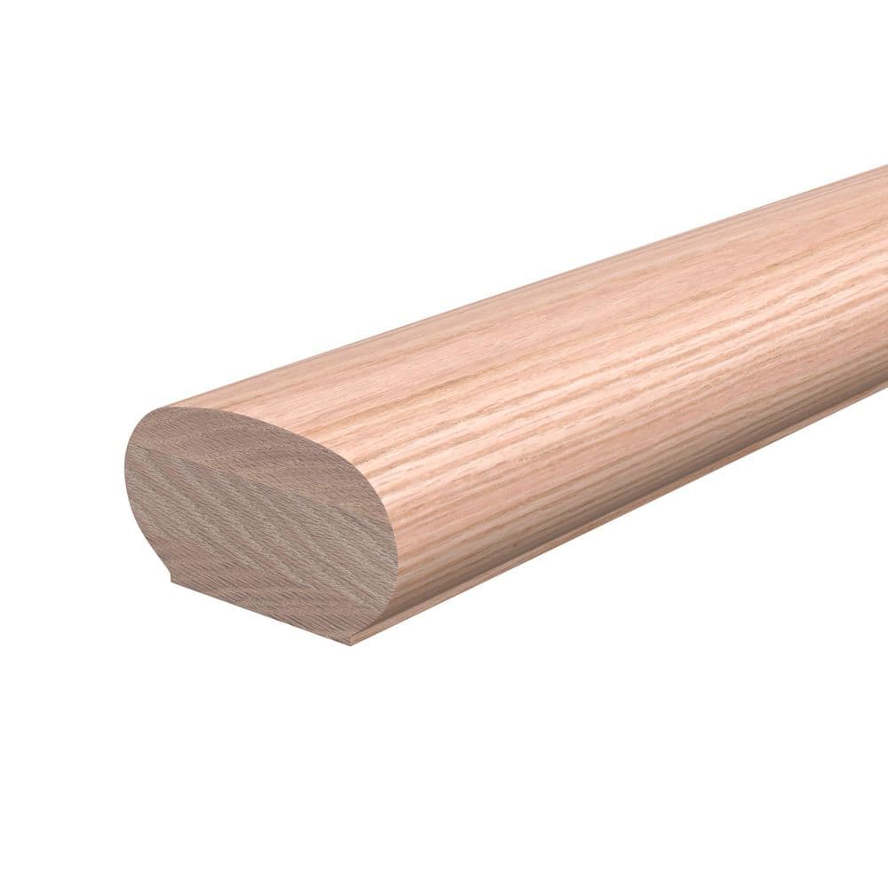 EVERMARK Stair Parts 6042 1 ft. Unfinished Red Oak Wood Wall Handrail ...