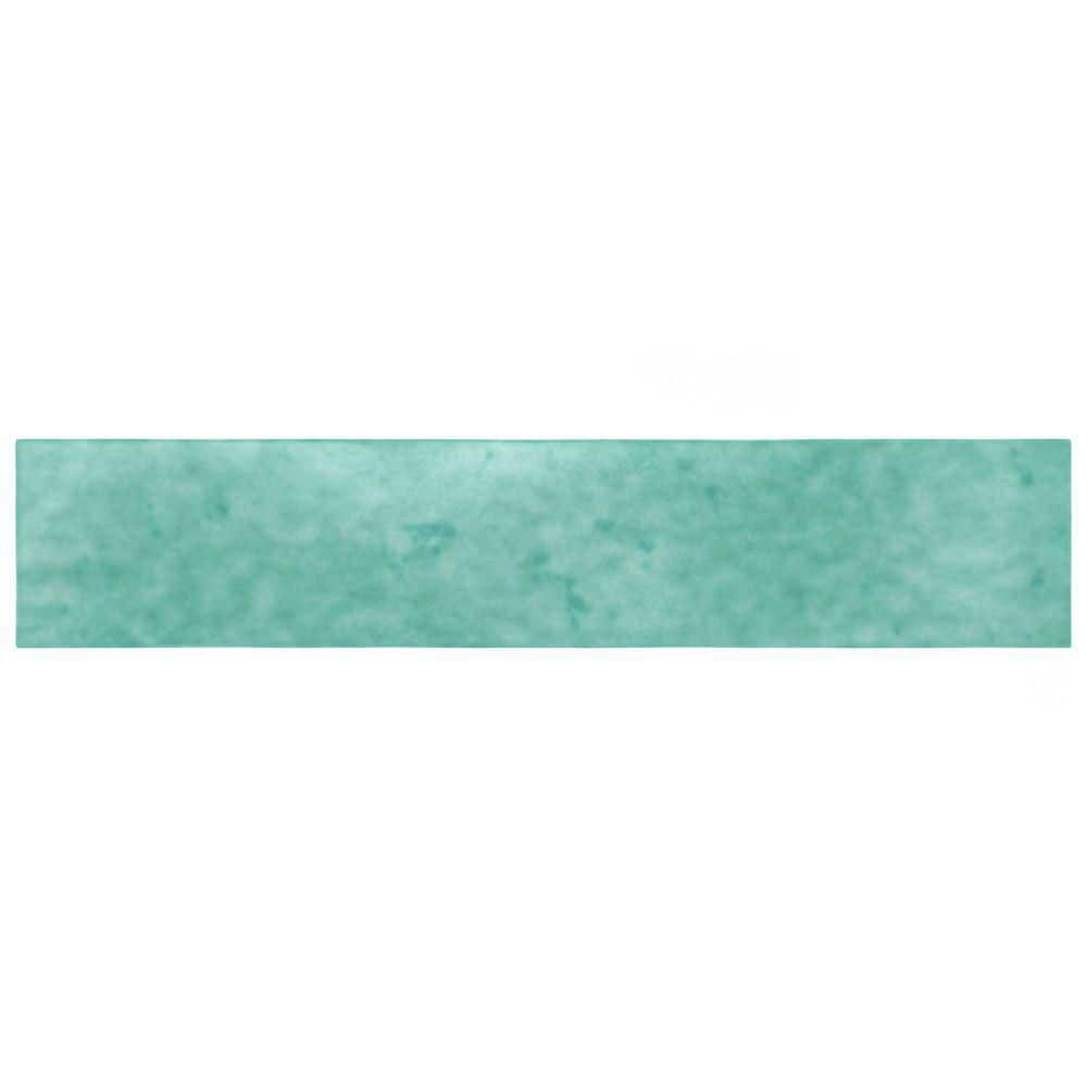 Merola Tile Menorca Aqua 3 in. x 13 in. Ceramic Wall Take Home Tile ...