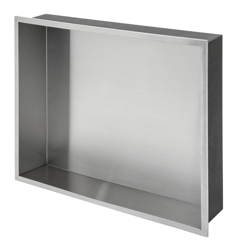 FUNKOL 15 in. x 15 in. Gunmetal Black Stainless Steel Wall Mounted ...
