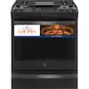 GE 30 in. 5.6 cu. ft. Slide-In Gas Range with Self-Cleaning Convection ...
