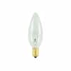 Bulbrite 25-Watt Warm White Light B10 (E14) European Screw Base, Clear ...