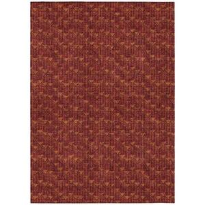 HomeRoots Bronze 8 ft. x 10 ft. Geometric Indoor / Outdoor Area Rug ...