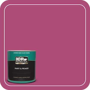 BEHR PREMIUM PLUS 8 oz. #100B-7 Hot Pink Semi-Gloss Interior/Exterior ...