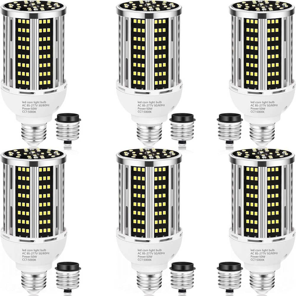 Vrbgify 50-Watt 6500 Lumen 5000K LED Bulb Corn Work Light Plug-in 6 ...