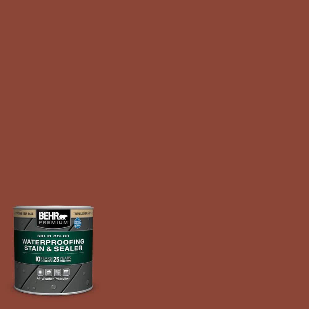 BEHR PREMIUM 8 oz. #SC-330 Redwood Solid Color Waterproofing Exterior ...