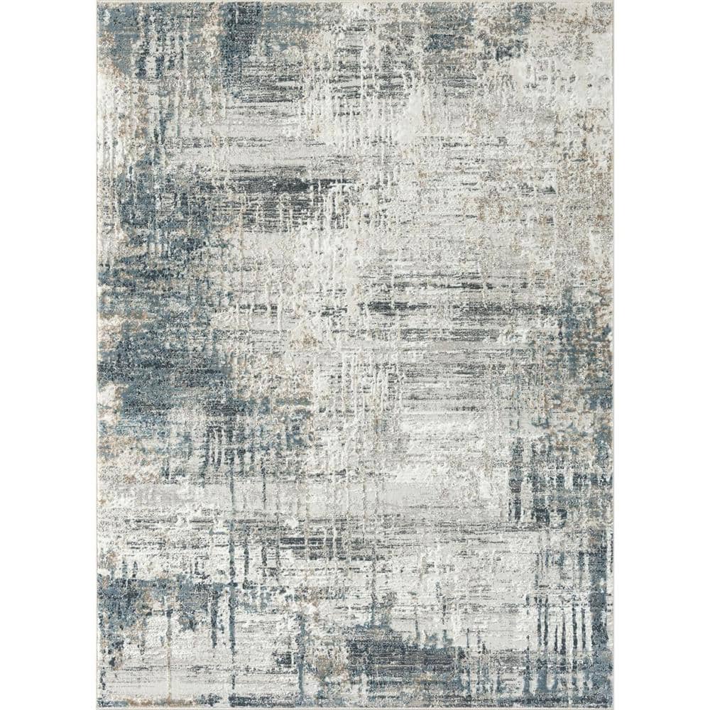 LUXE WEAVERS Camelia Collection Modern Abstract Blue 8x10 Indoor ...