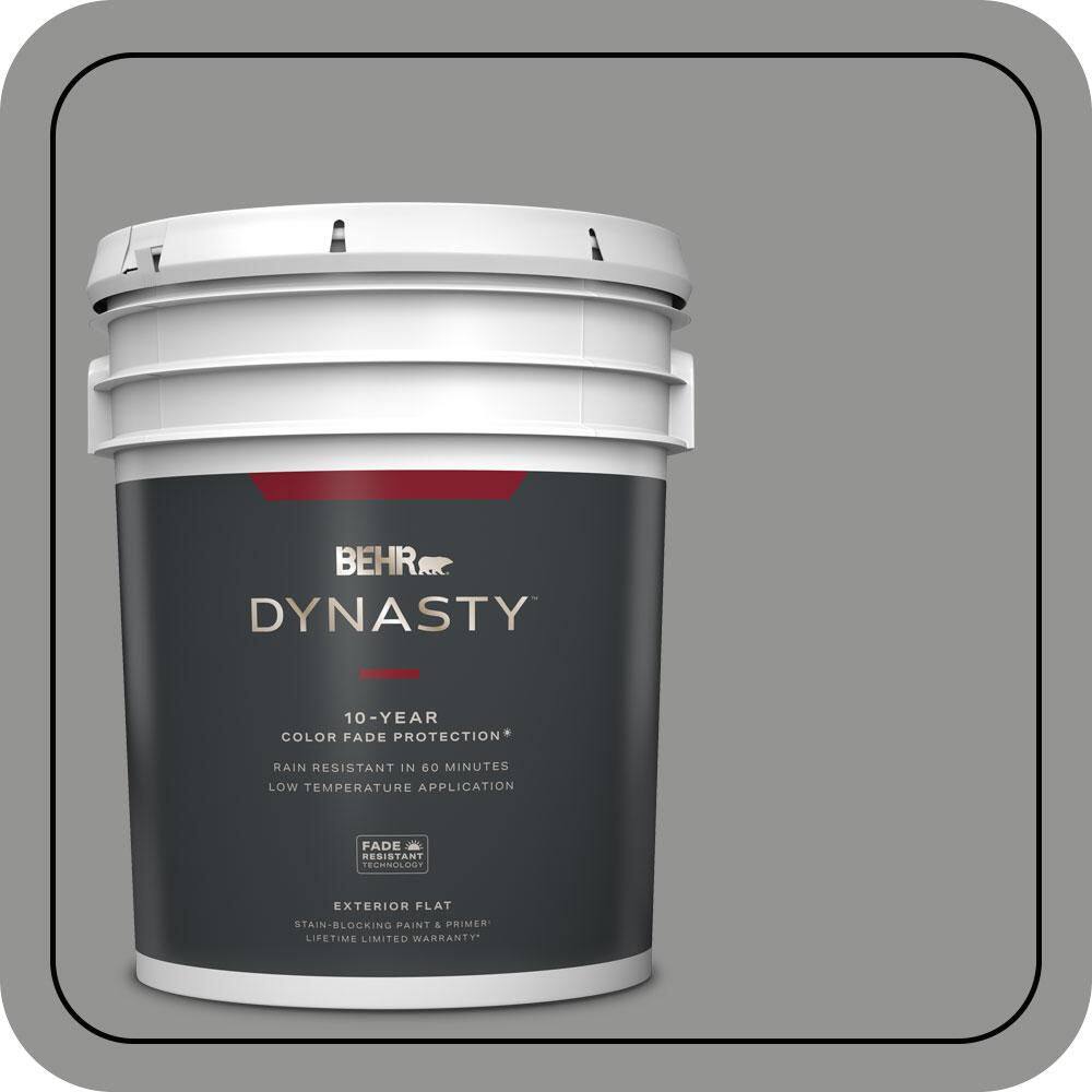 BEHR DYNASTY 5 gal. #780F-5 Anonymous Flat Exterior Stain-Blocking ...