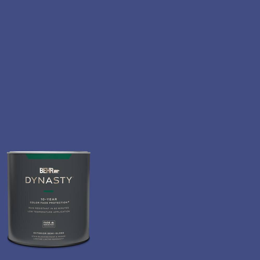 BEHR DYNASTY 1 qt. #MQ5-48 Boudoir Blue Semi-Gloss Exterior Stain ...