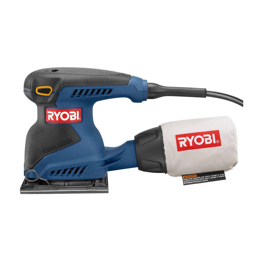 RYOBI 2 Amp Corded 1/4 Sheet Pad Sander S652DK - The Home Depot