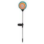 Evergreen Vibrant Glass Flamingo 24 in. Solar Garden Stake 2SP4652