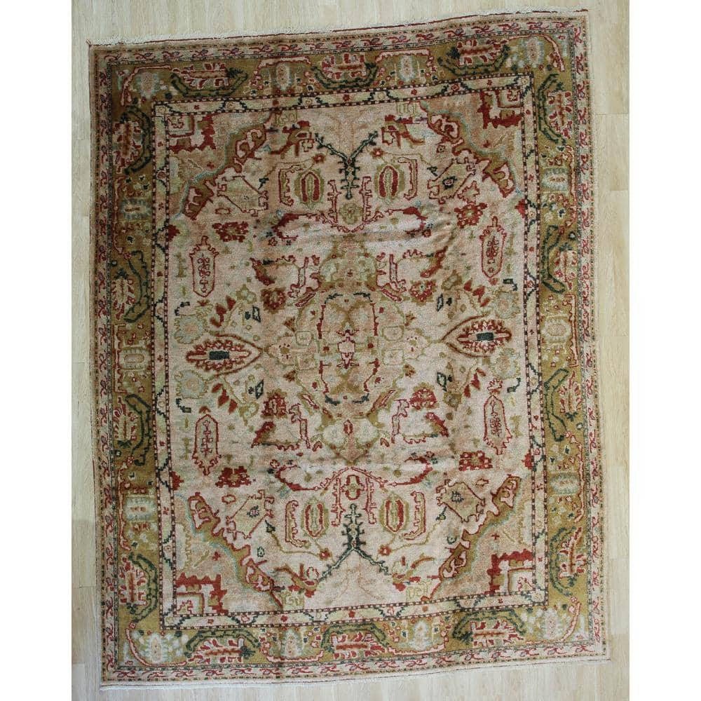 EORC Oushak 9 ft. x 12 ft. Beige Traditional Area Rug FAAN37BG9X12 ...