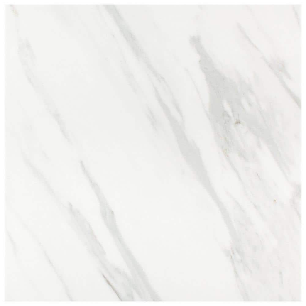 Merola Tile Eterno Carrara 9-3/4 in. x 9-3/4 in. Porcelain Floor and ...