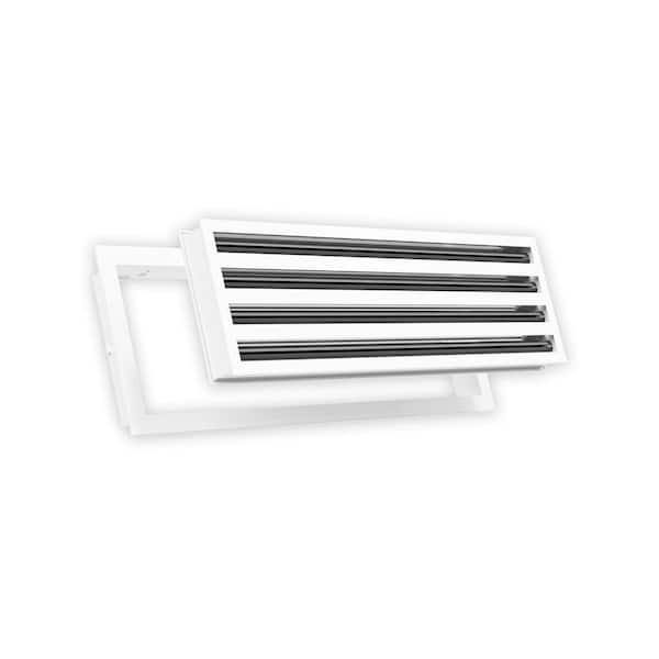QuietCool 26 in. x 8 in. Aluminum Wall/Ceiling Linear Slot Diffuser in ...