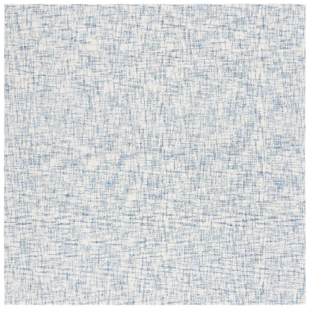 SAFAVIEH Ebony 6 ft. x 6 ft. Blue/Ivory Abstract Square Area Rug ...