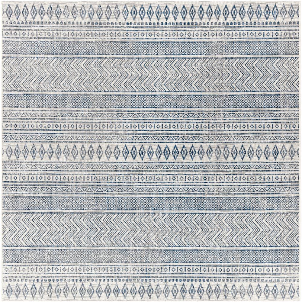 Livabliss Merrigan Denim 7 ft. 10 in. Square Indoor/Outdoor Area Rug ...
