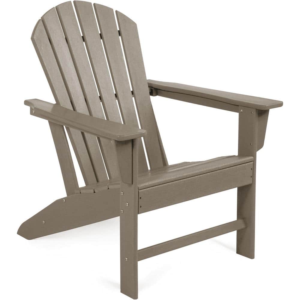 Zeus & Ruta Brown HDPE All-Weather Composite Outdoor Adirondack Chairs ...