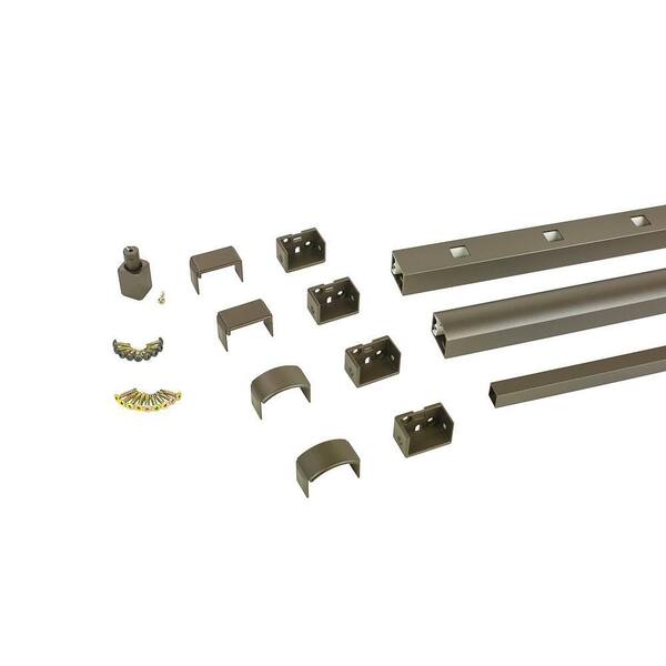 WESTBURY Tuscany 8 ft. x 36 in. Bronze Aluminum Rail Kit Level C10 with ...