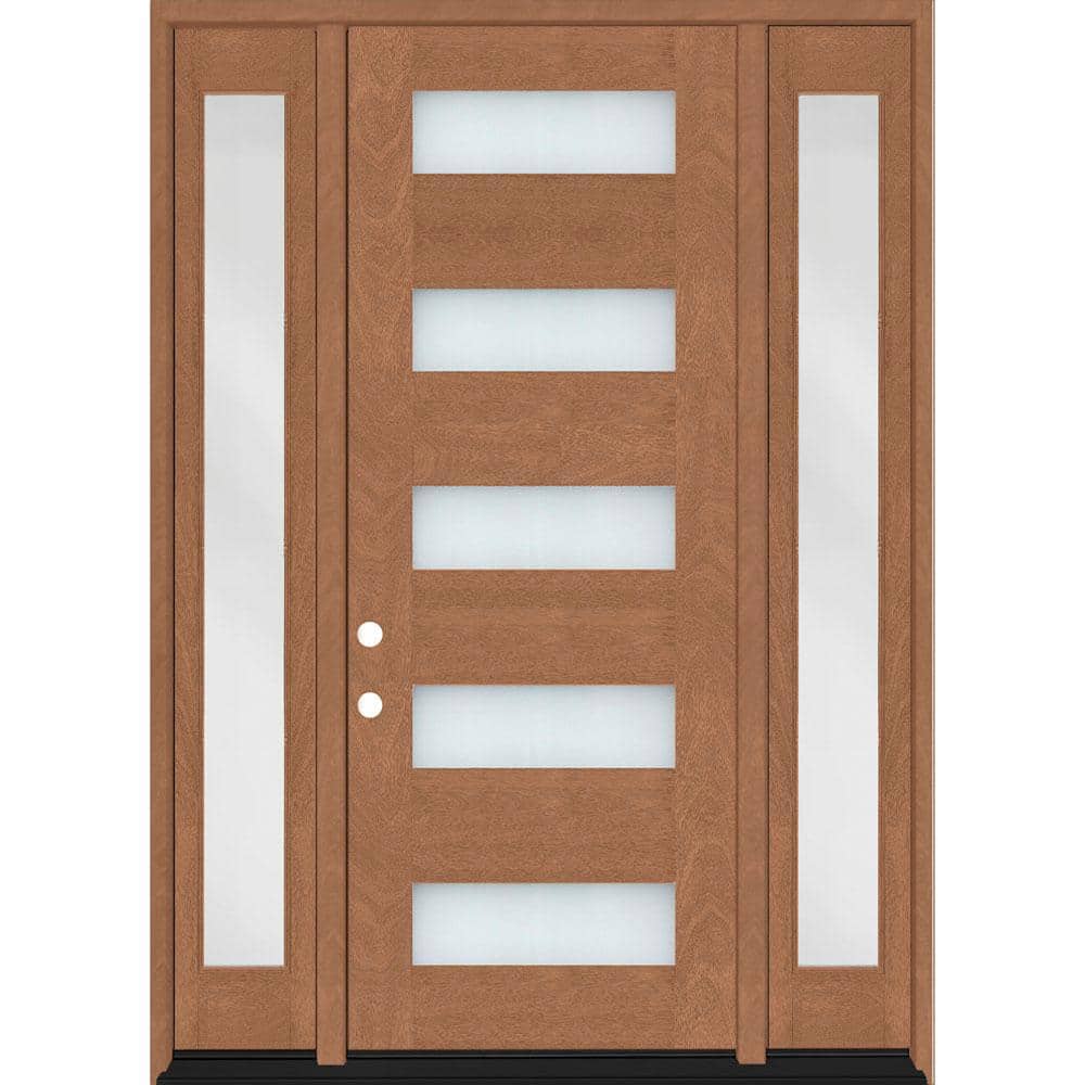 Steves & Sons Regency 68 in. x 96 in. 5L Modern Frosted Glass RH ...