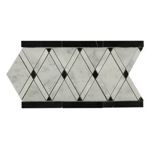 Ivy Hill Tile Grand Pavo Carrera Blend Polished 3 in. x 6 in. Marble ...