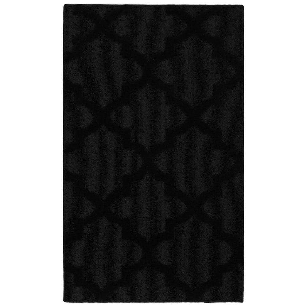 Garland Rug Quatro Black 3 ft. x 5 ft. Area Rug CL300N03606015 - The ...