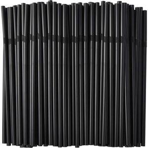 Lynzavix Black Black Family Disposable Plastic Drinking Straws Long ...