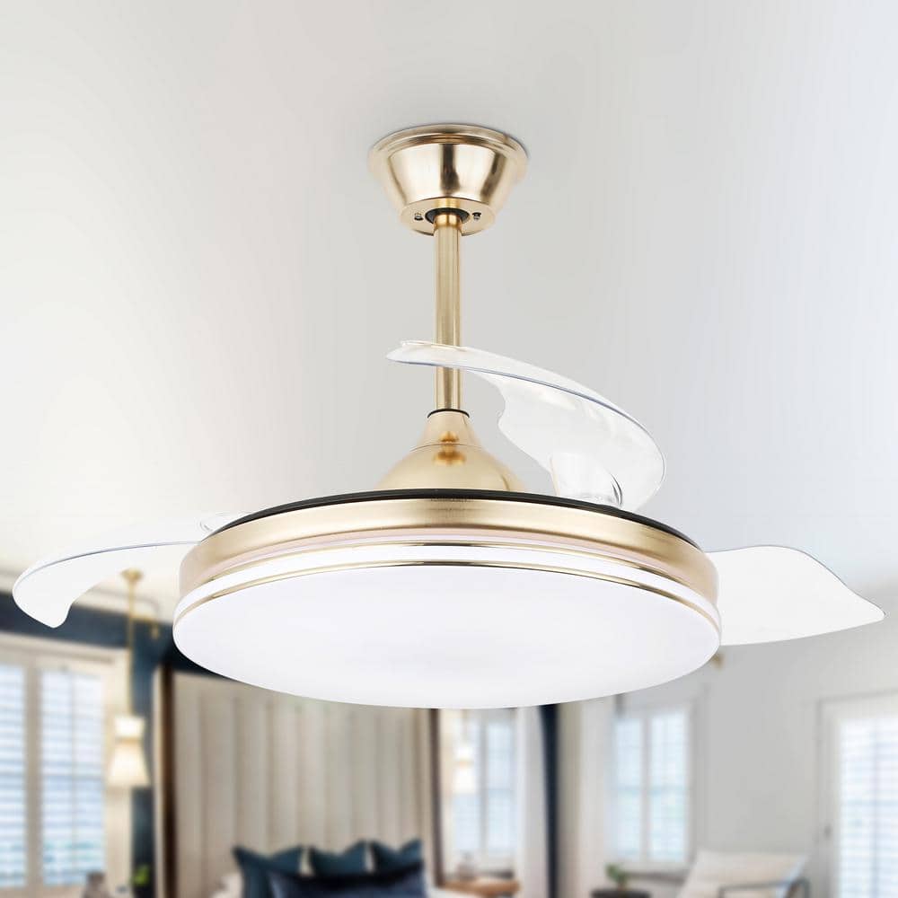 Oaks Aura Cotta 42in. LED Indoor Invisble French Gold 6-Speed ... Oaks Aura Cotta 42in. LED Indoor Invisble French Gold 6-Speed ...