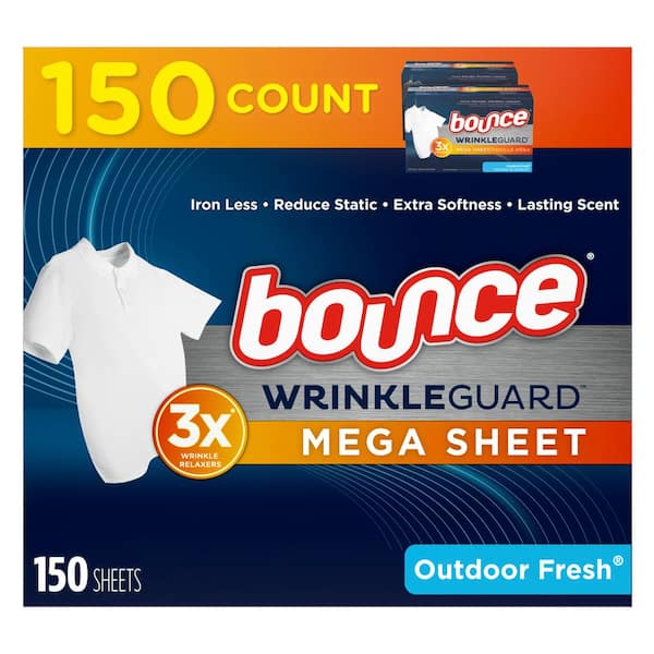 Reviews for Bounce WrinkleGuard Mega Outdoor Fresh Scent Dryer Sheets ...