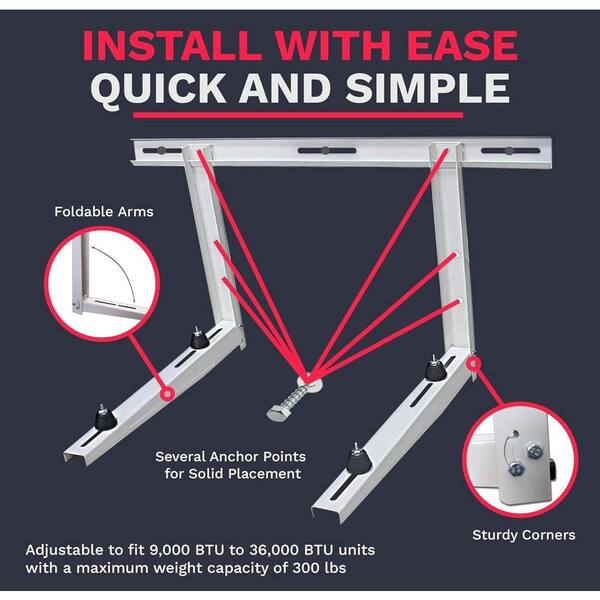 Mini Airconditioner Popmoon Wall Mounting AC Brackets Up To 440lb/200kg ...