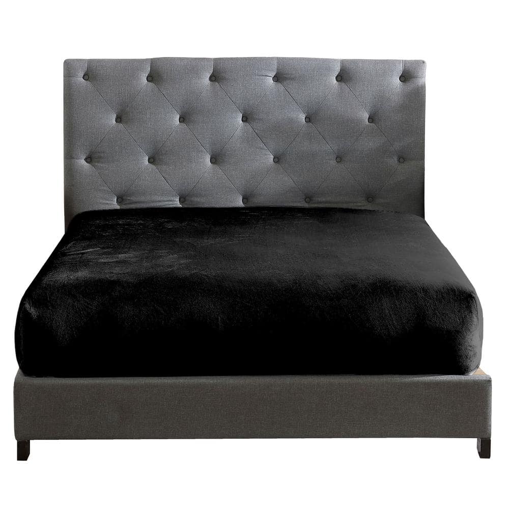 swift home Polyester Queen Size Premium Flannel Plush Easy Fit 1-Piece Fitted Sheet, Sage 108078 ...