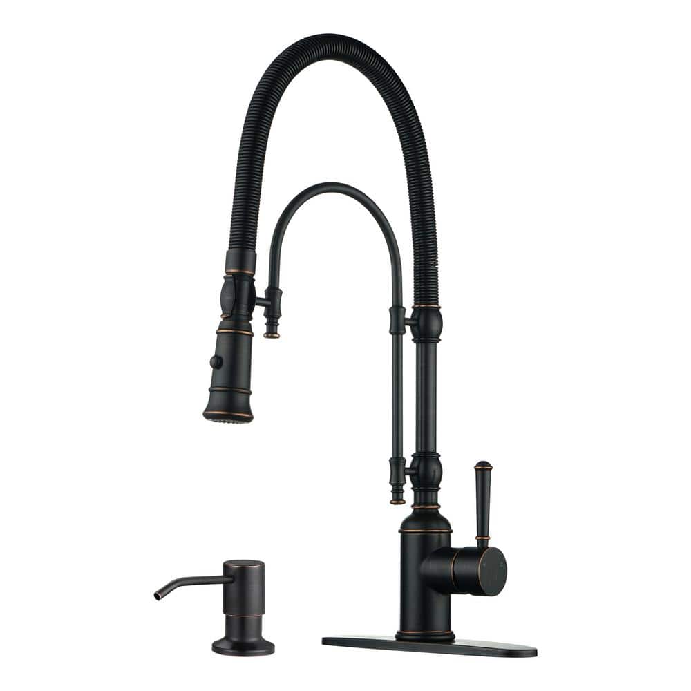 AVITAS Single Handle Pull Down Sprayer Kitchen Faucet Solid Brass with ...
