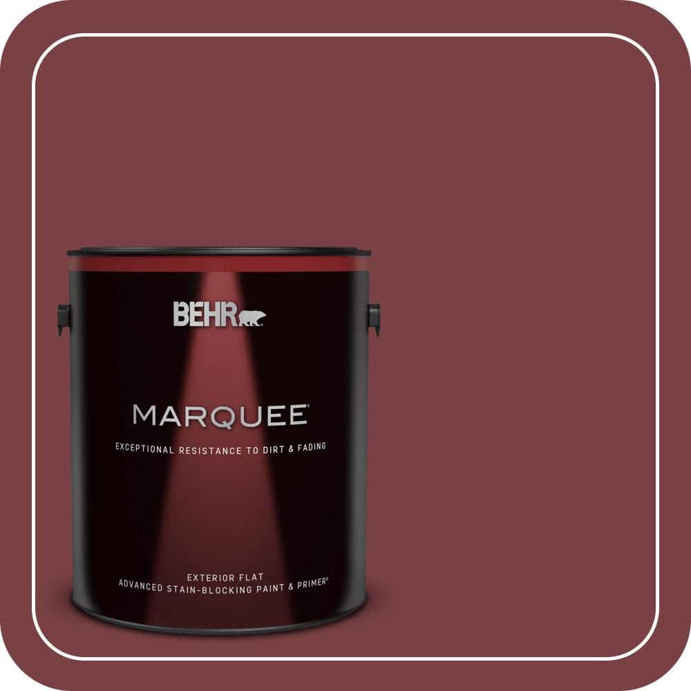 BEHR MARQUEE 1 gal. #PMD-43 Velvety Merlot Flat Exterior Paint & Primer ...