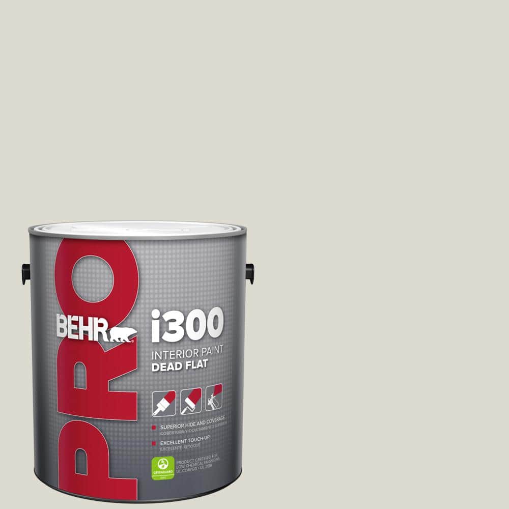 BEHR PRO 1 gal. #GR-W11 Silver Ash Dead Flat Interior Paint PR31001 ...