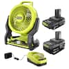 RYOBI ONE+ 18V Lithium-Ion 4.0 Ah Battery, 2.0 Ah Battery, and Charger ...