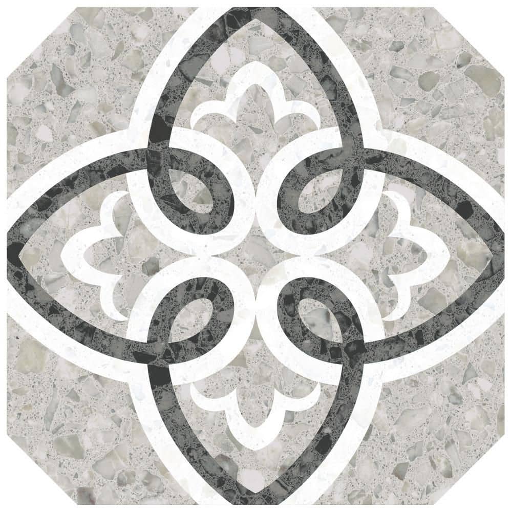 Merola Tile Riviera Octagon Garde Gris 8 in. x 8 in. Porcelain Floor ...