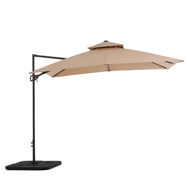 JEAREY 10 x 10 ft. Steel Cantilever Patio Umbrella in Teal 10CUSB-Teal ...