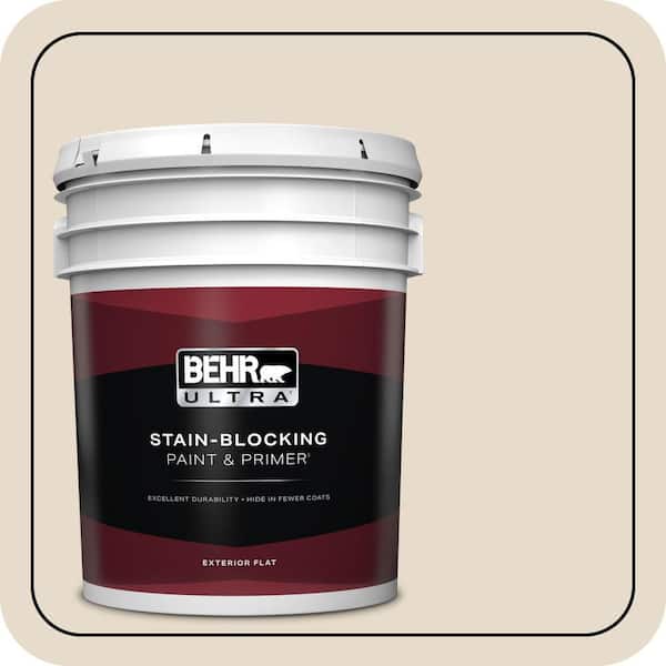BEHR ULTRA 5 gal. #OR-W08 Coco Malt Flat Exterior Paint & Primer 485005 ...