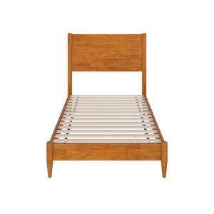 AFI Pasadena Walnut Brown Solid Wood Frame Twin Low Profile Platform ...