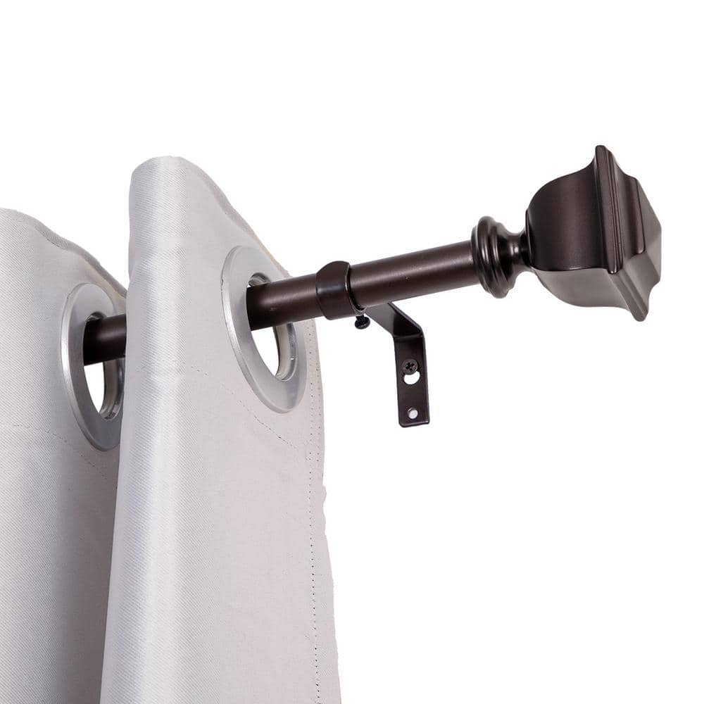 Utopia Alley Utopia Alley Wall Mounted 3/4 in. Curtain Rod - Curtain ...