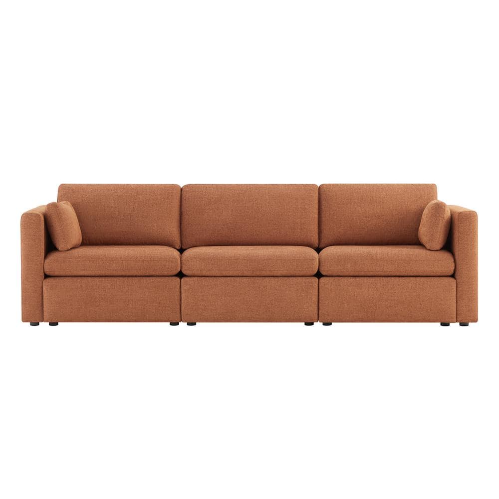 Spruce & Spring Rhea 112.6 in. Straight Arm Fabric Straight Sofa in ...
