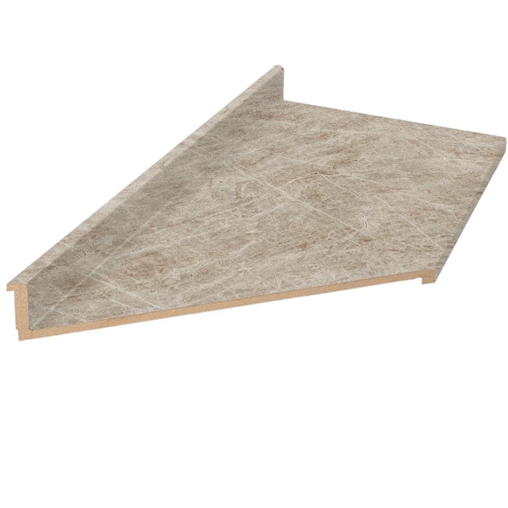 Hampton Bay 10 ft. Left Miter Laminate Countertop in Textured Taj Mahal ...