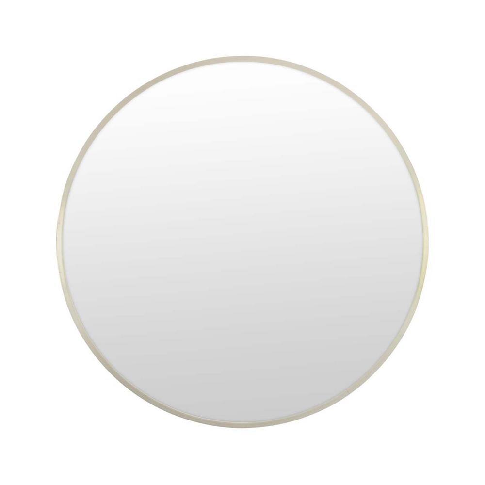 24 in. W x 24 in. H Round Mirror Metal Framed Mirror Circle Wall ...