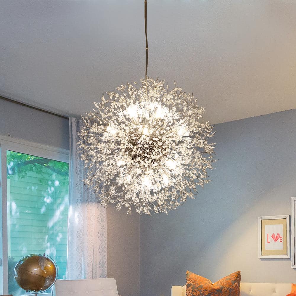 EDISLIVE Calzada Decor 16-Light Chrome Dandelion Firework Chandelier ...