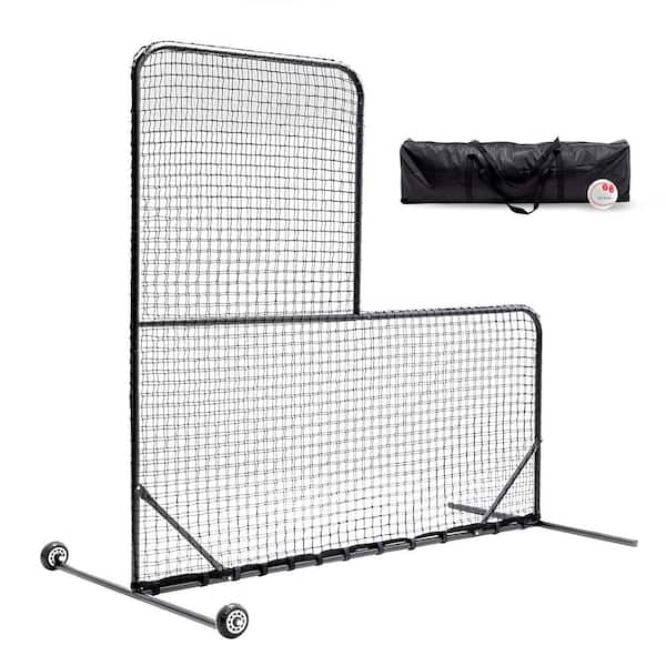L-Shaped Baseball Net for Batting Cages Baseball Pitching Net with ...