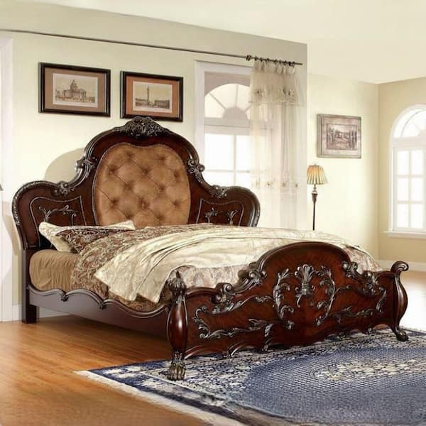 William's Home Furnishing Terrence Brown Wood Frame California King ...