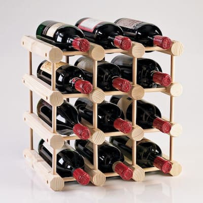 Wine Enthusiast 26-Bottle Stackable Wine Rack Kit in Natural-640 26 03 ...